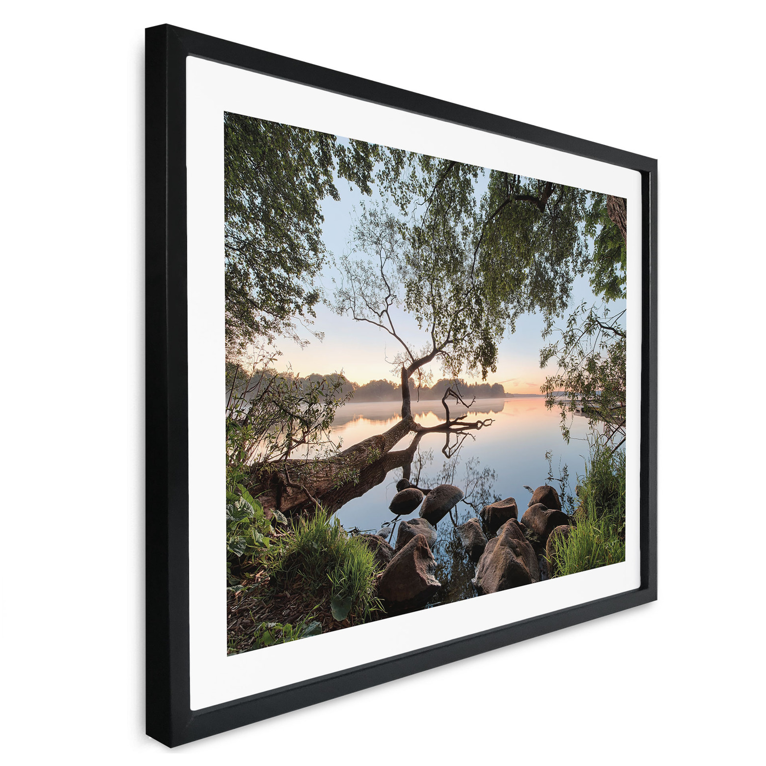 Poster Blick auf den See - Seelandschaft - Keller | wall-art.de