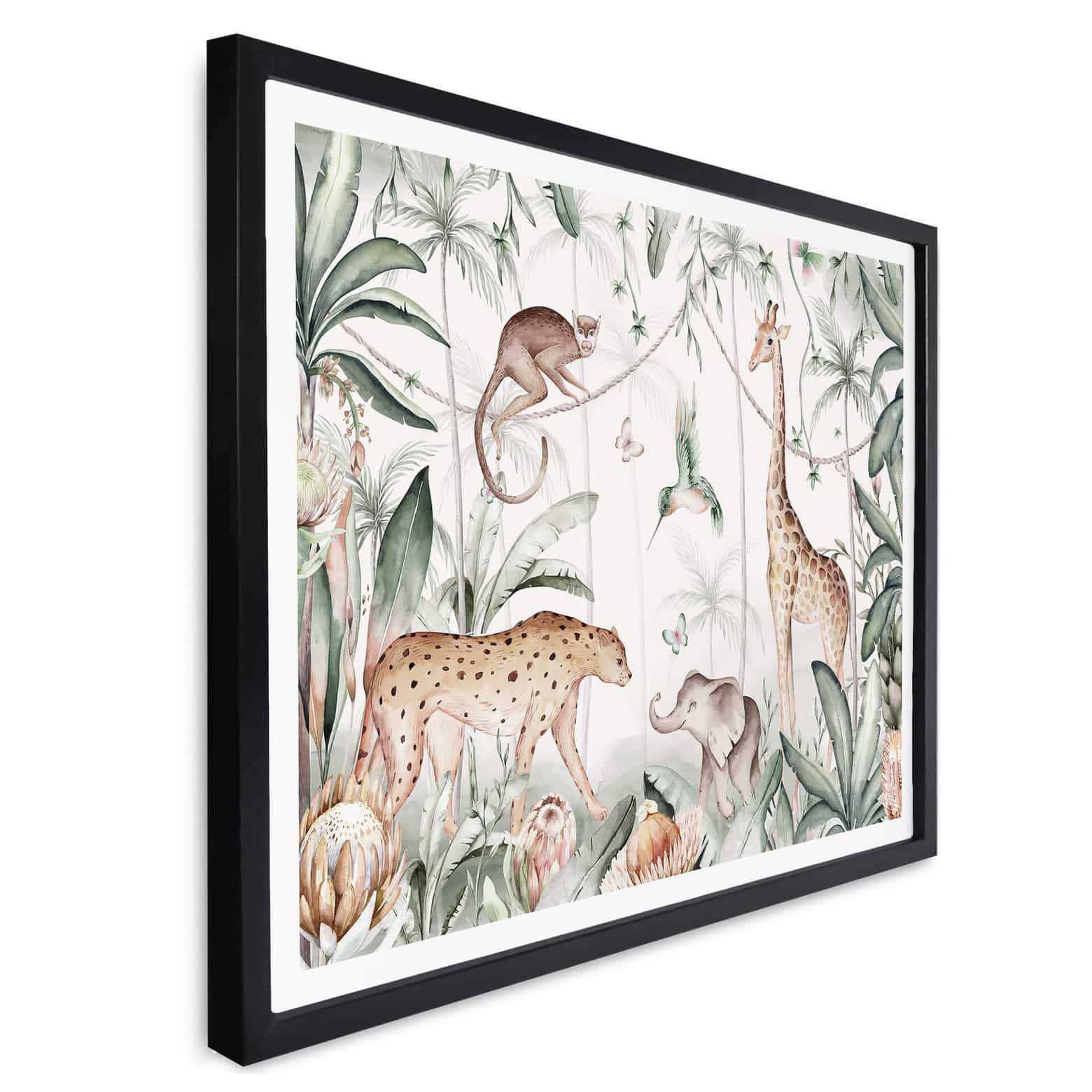 Poster Tiere im Dschungel - Kinderposter - Kvilis | wall-art.de