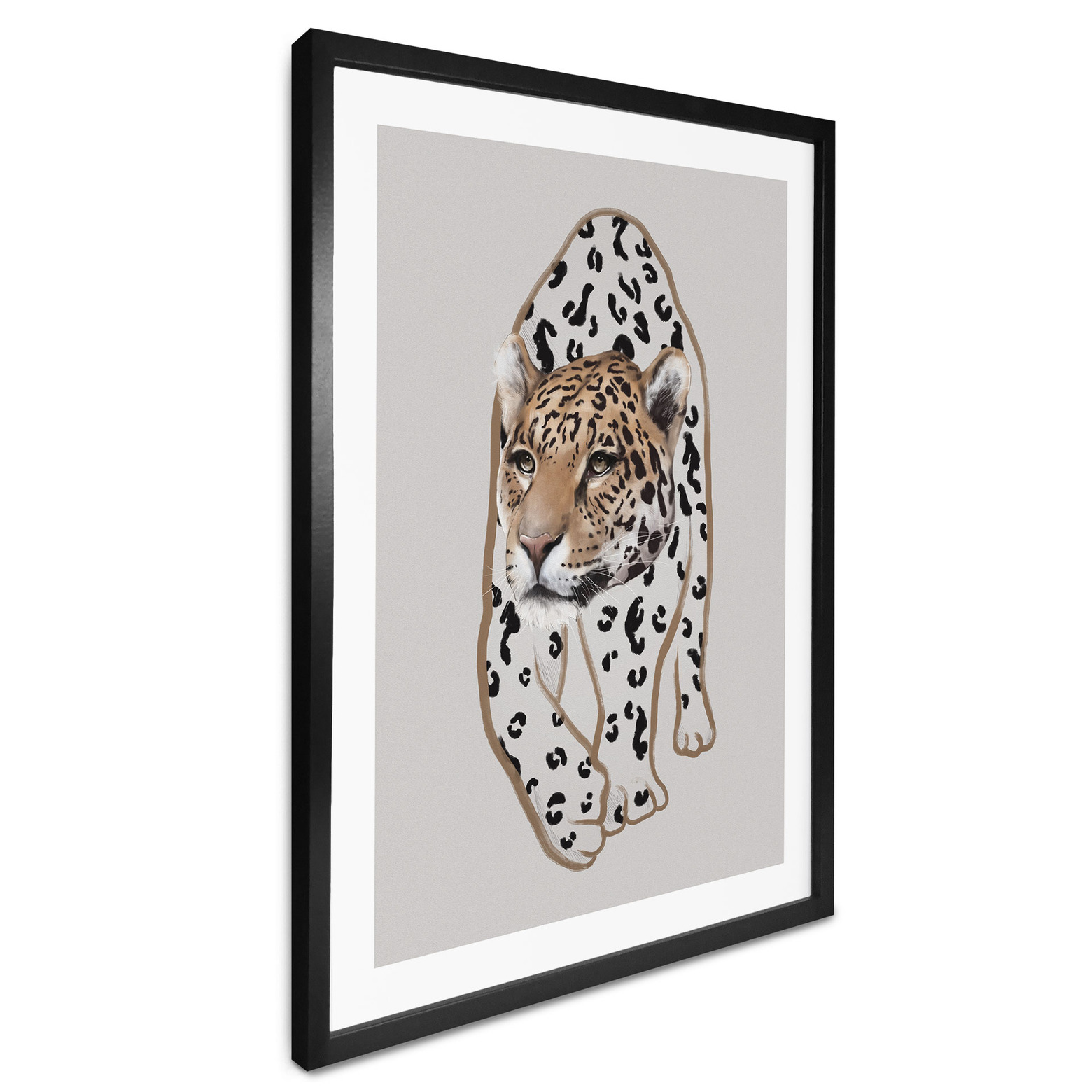 Poster Leopard Illustration - Roberg | wall-art.de