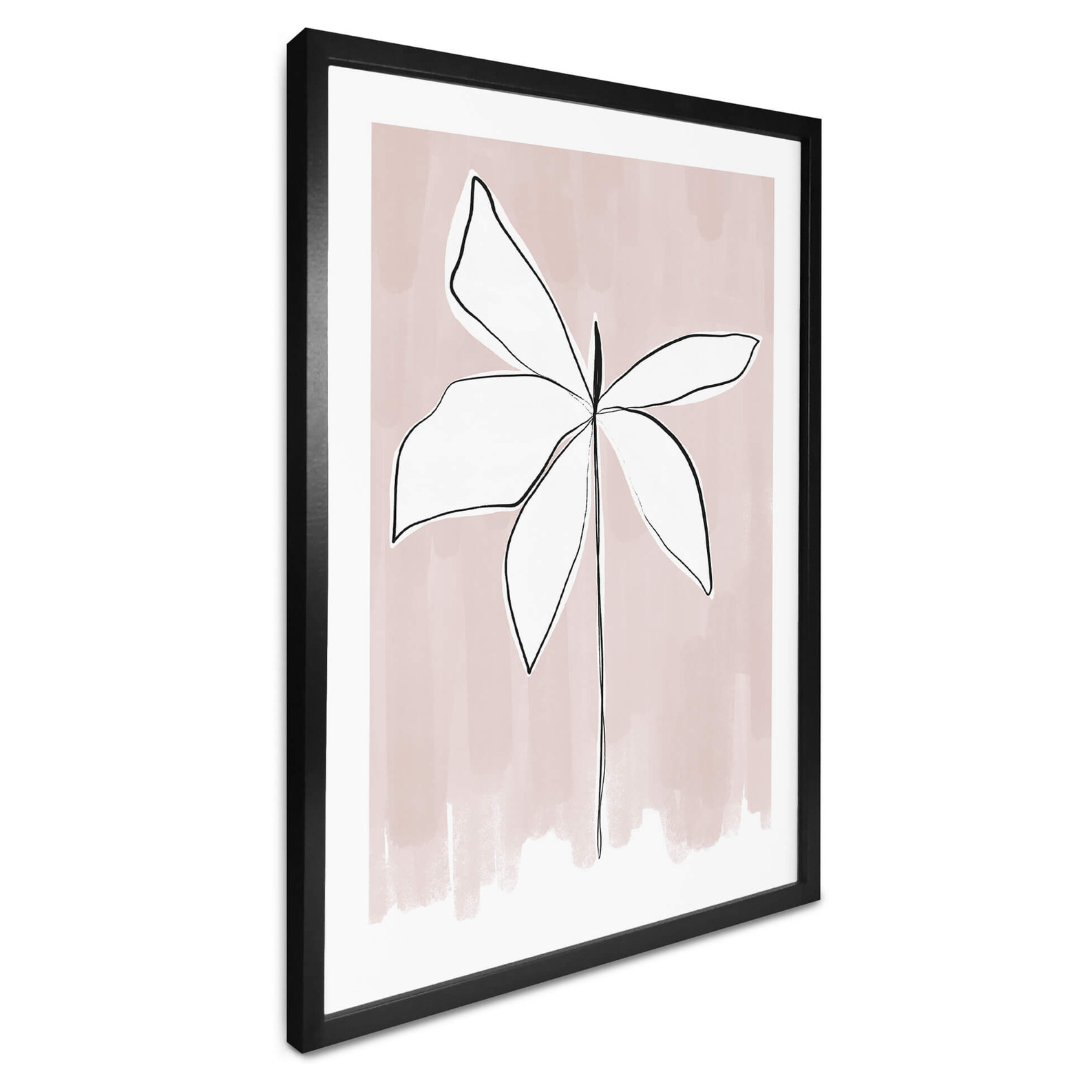 Poster uplusmestudio - Line Art - Das verlorene Blütenblatt | wall-art.de