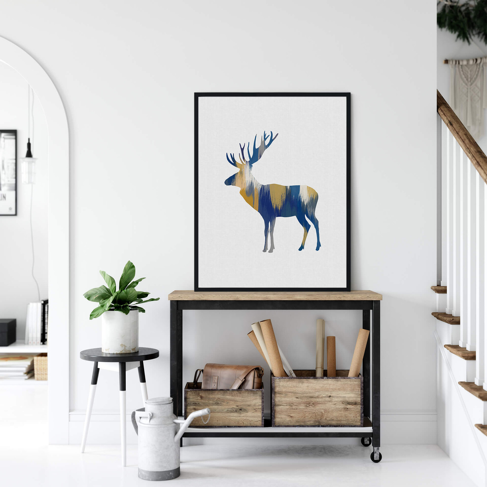 Poster Orara Studio - Moose Blue and Yellow | wall-art.de