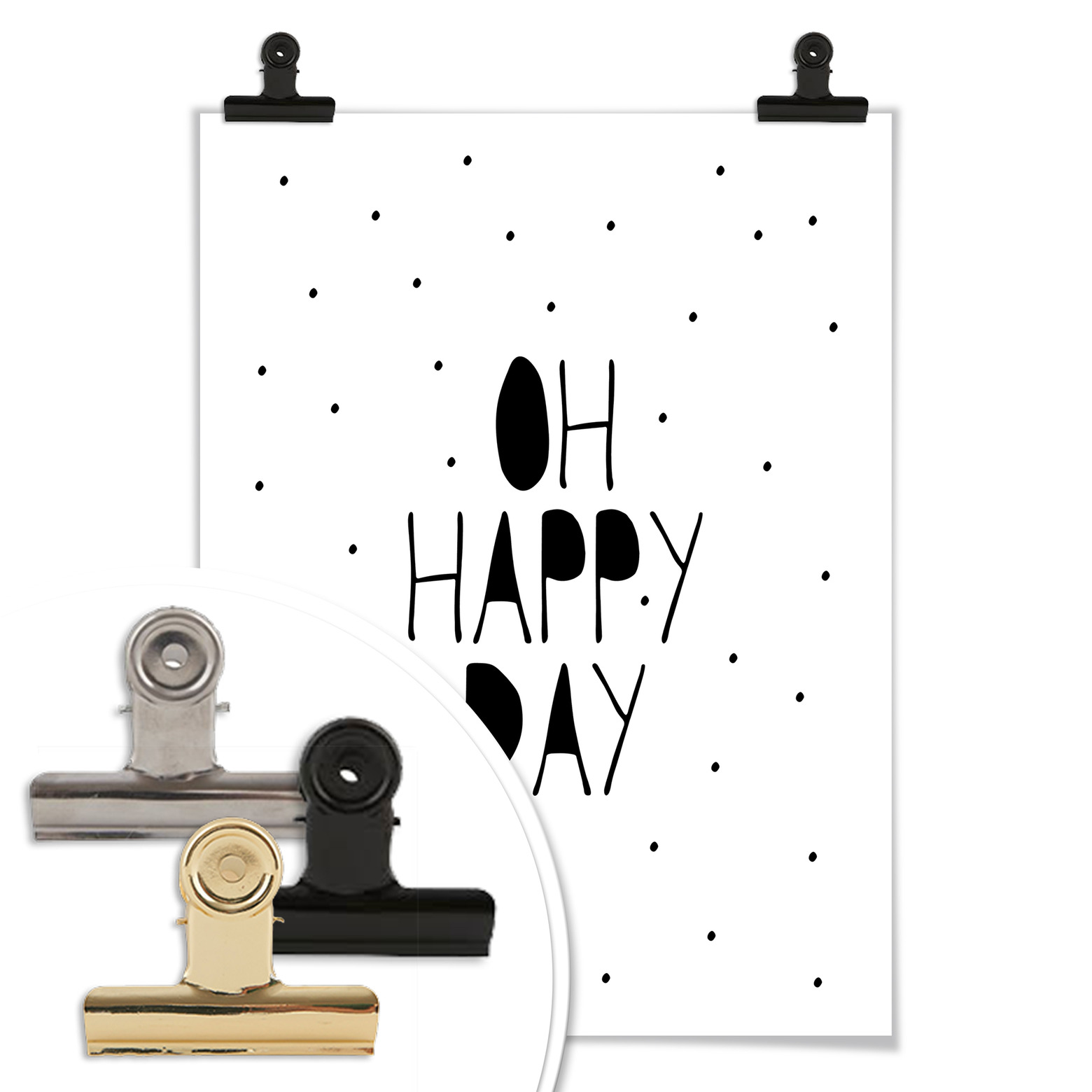 Poster Oh happy day | wall-art.de