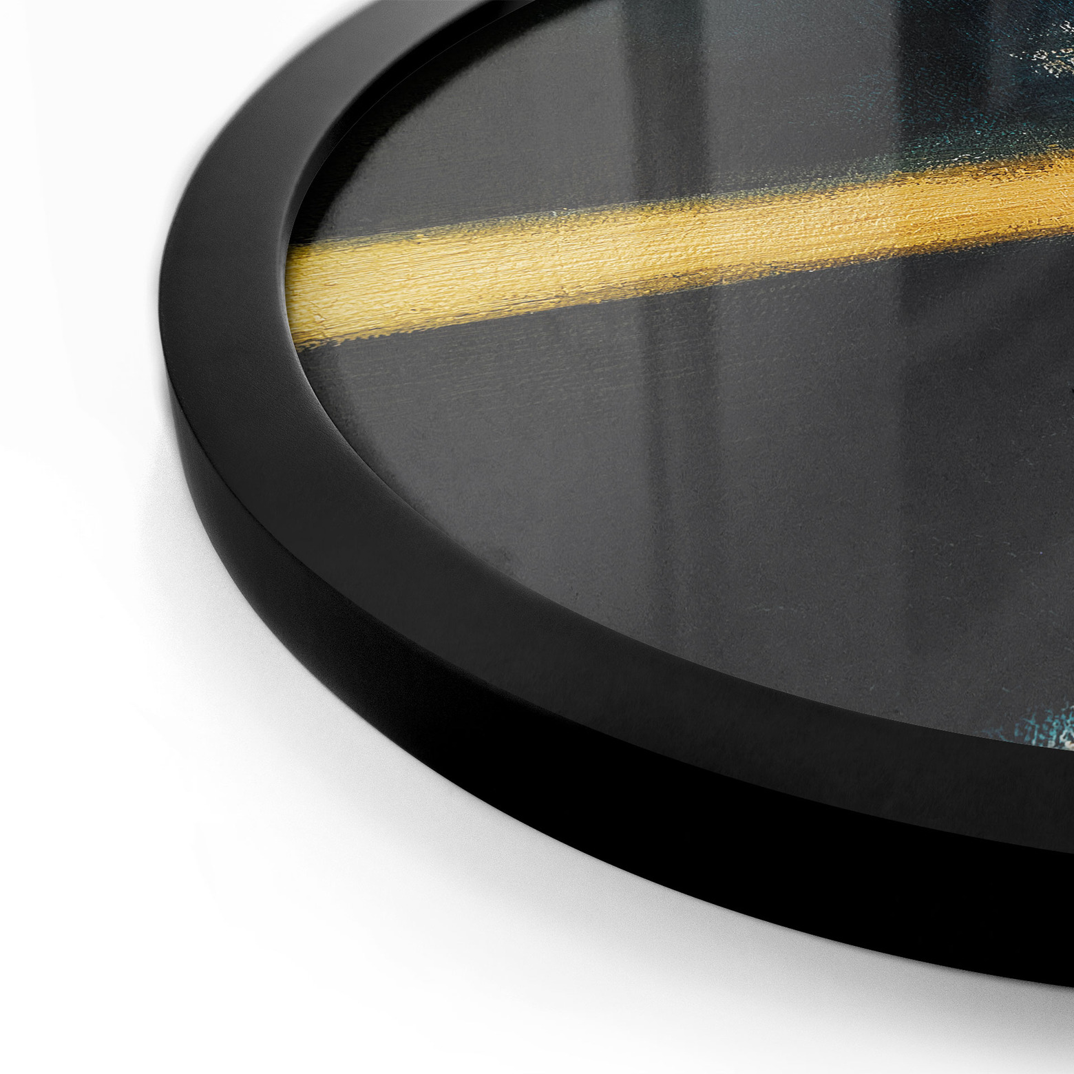 Plakat Penselstrøg guld og sort - Haniff | wall-art.dk