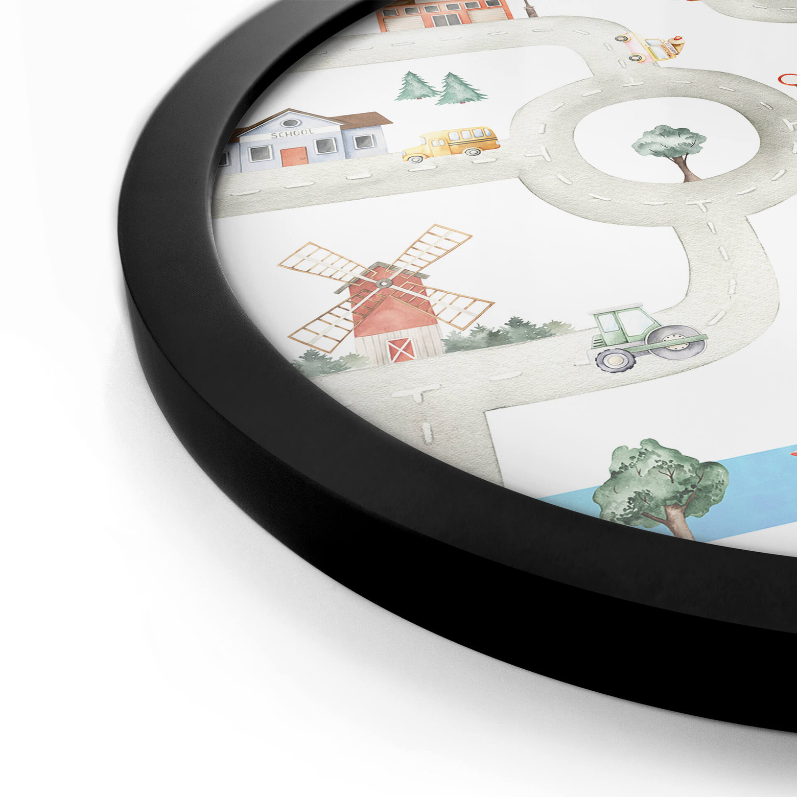 Poster rond Oliver Robins - Speelstraat | wall-art.nl