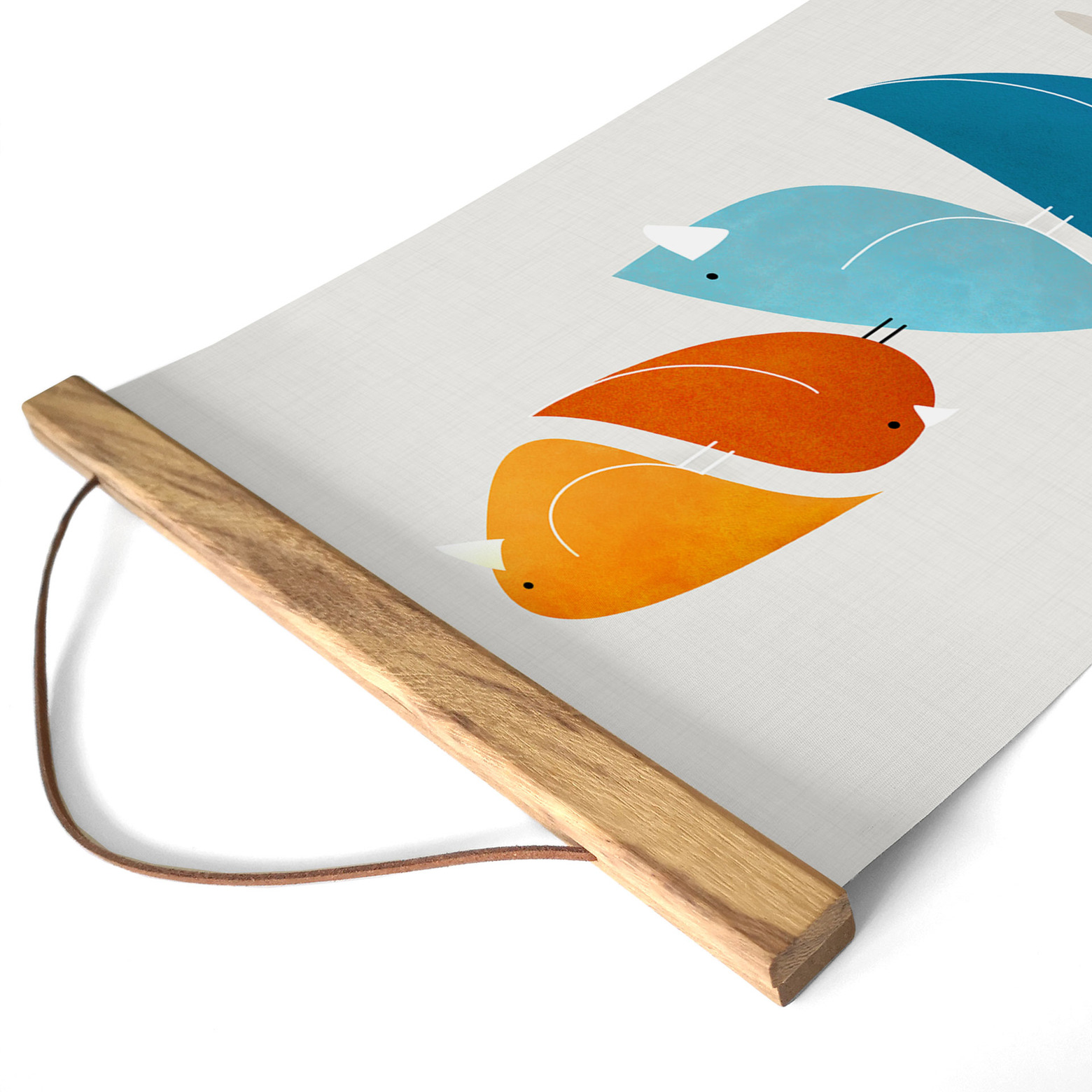 Affiche textile Oiseaux colorés - Gallagher | wall-art.fr