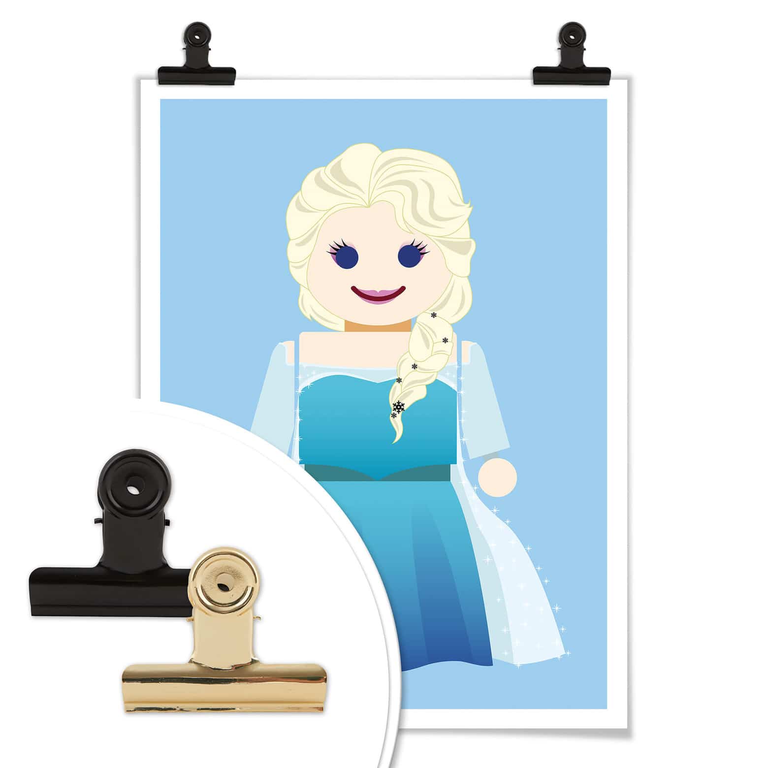 Poster Gomes - Elsa Frozen Spielzeug | wall-art.de