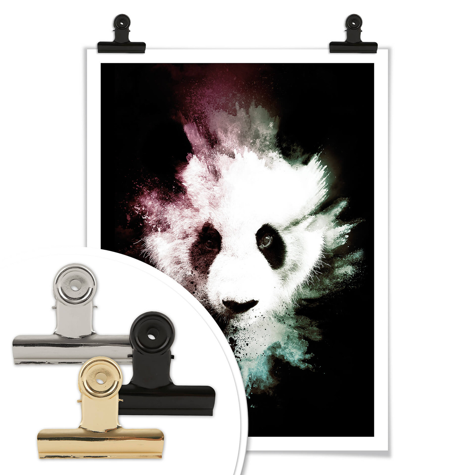 Poster - Wild Explosion: Panda | wall-art.fr