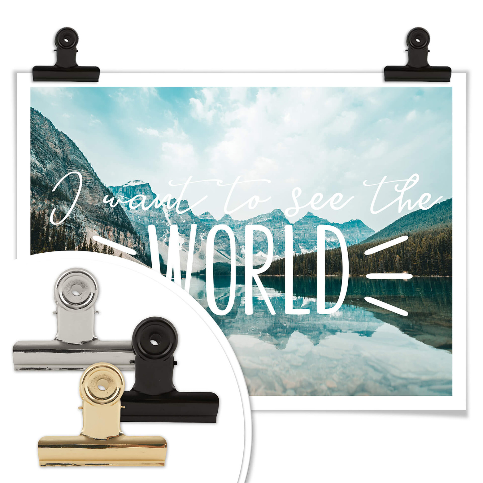 Poster I want to see the world | wall-art.de