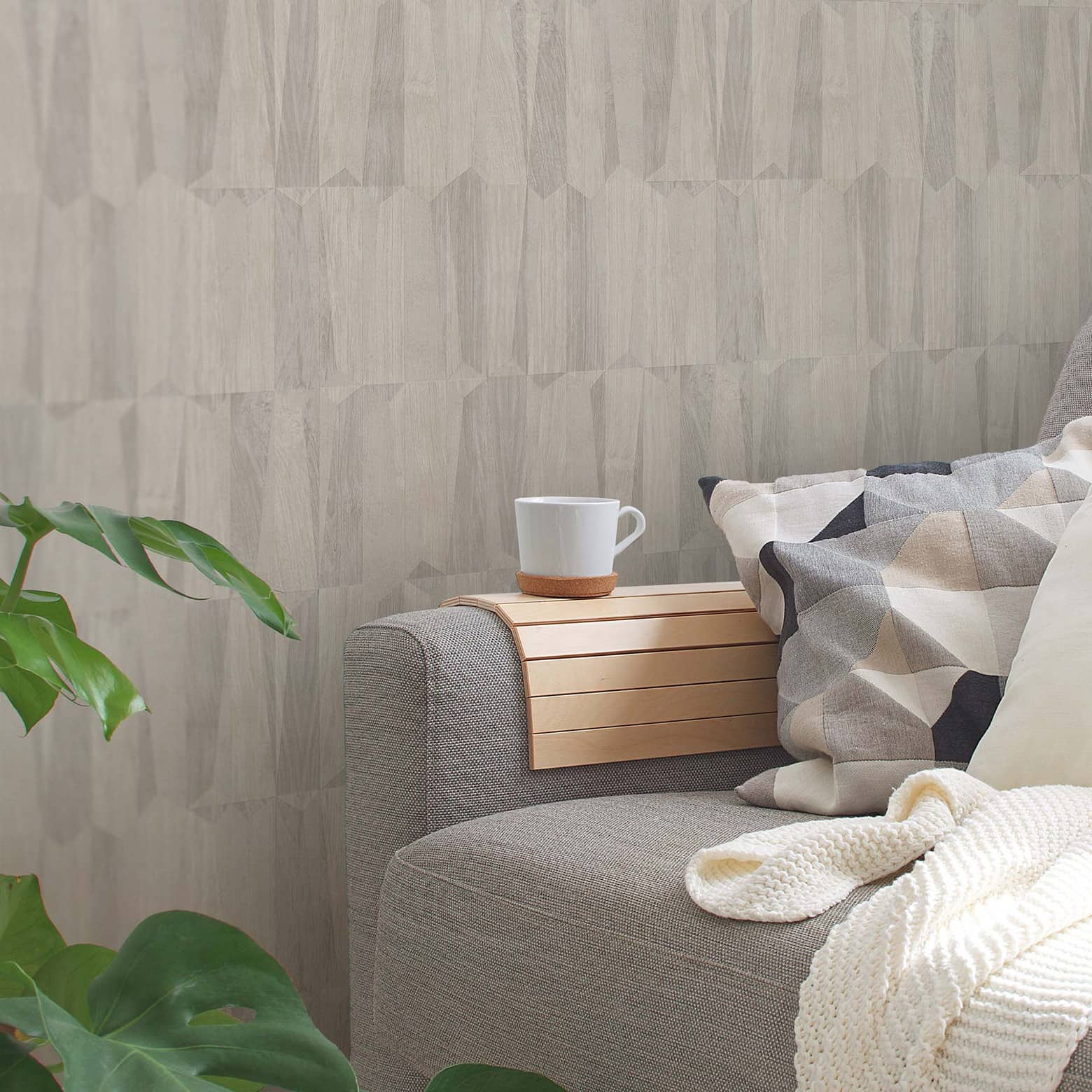 tapet træoptik beige - moderne træ non-woven tapet stue | wall-art.dk