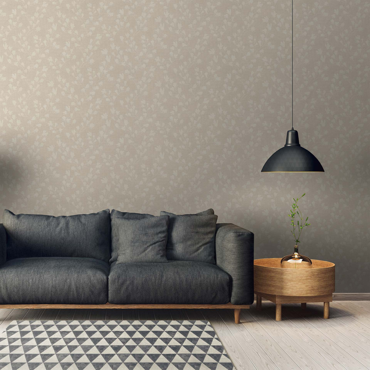Blatt Tapete Beige modern - florale Blätter Vliestapete Blumen | wall ...