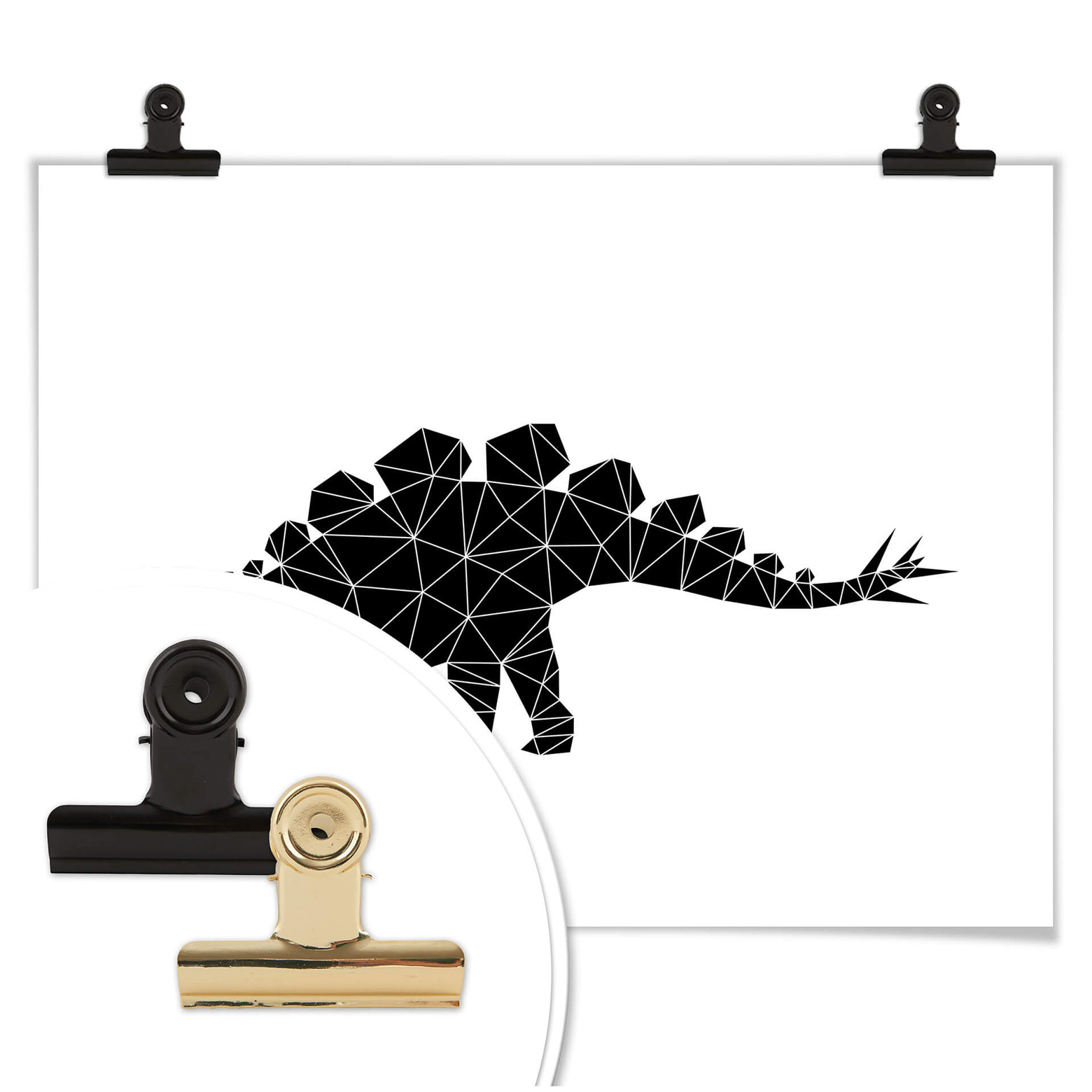 Poster Nouveauprints - Geometric Dinosaur Stegosau | wall-art.de