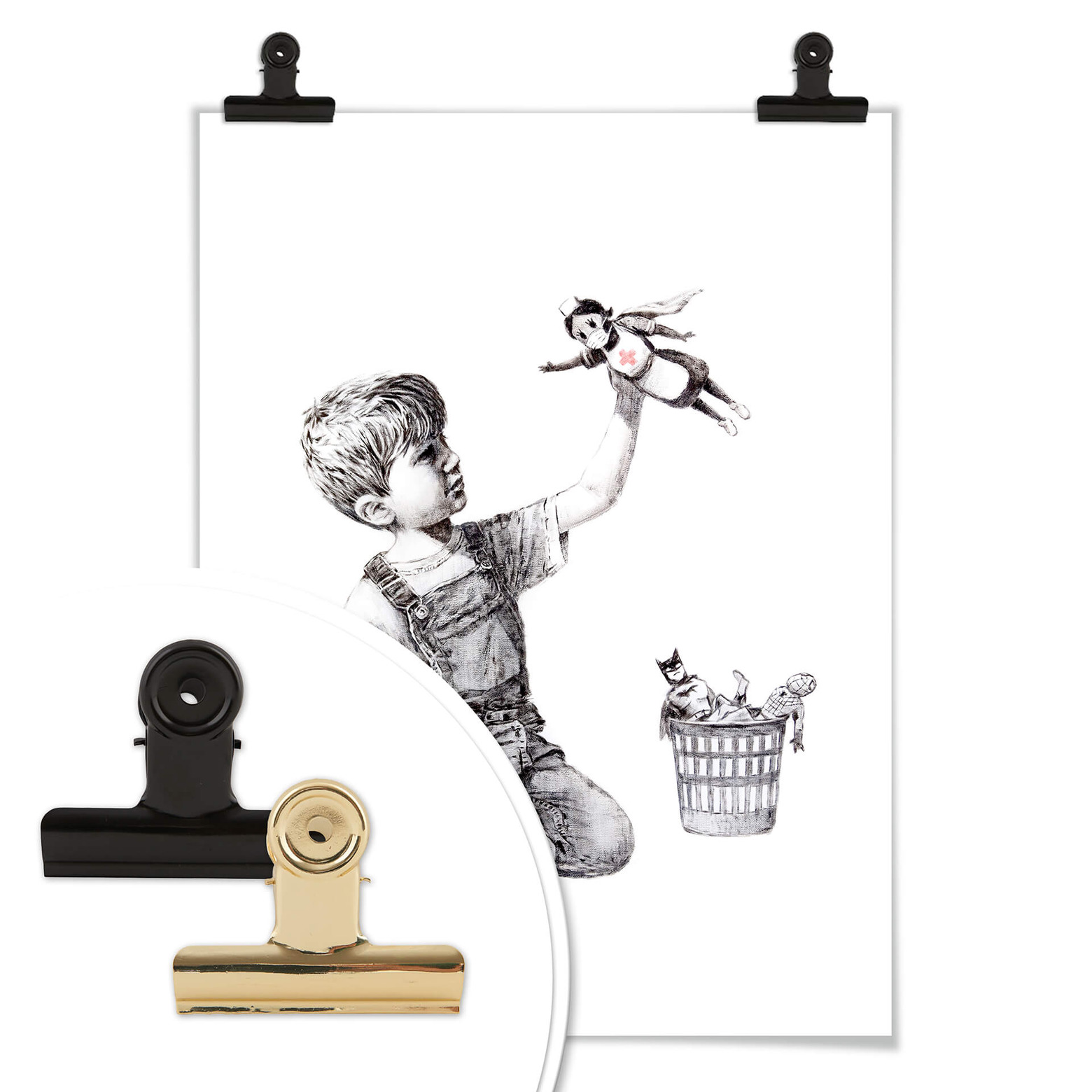 Poster Banksy - Real Hero | wall-art.de