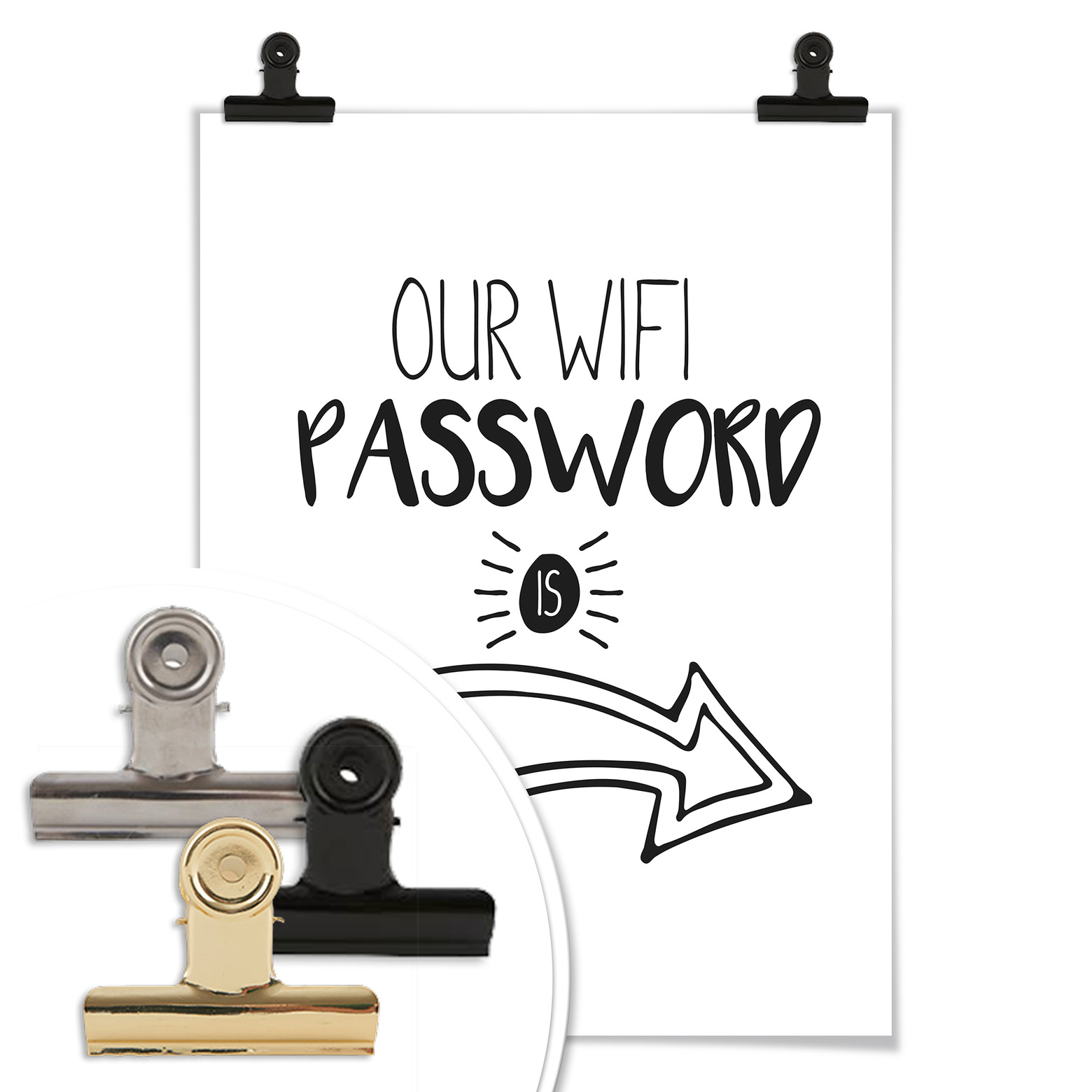 Poster Our Wifi Password | wall-art.de