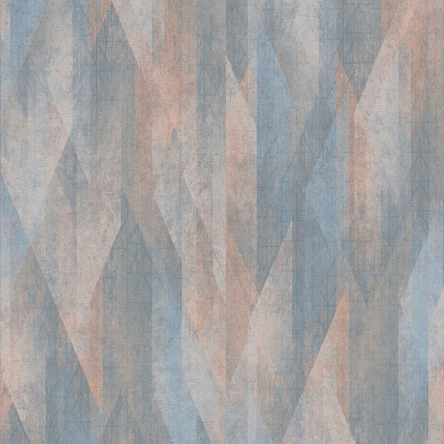 scandinavisch behang blauw beige - grafisch patroon vliesbehang voor ...