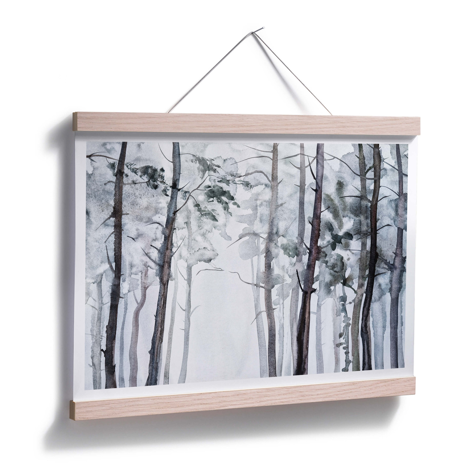 Poster Aquarell Wald | wall-art.de