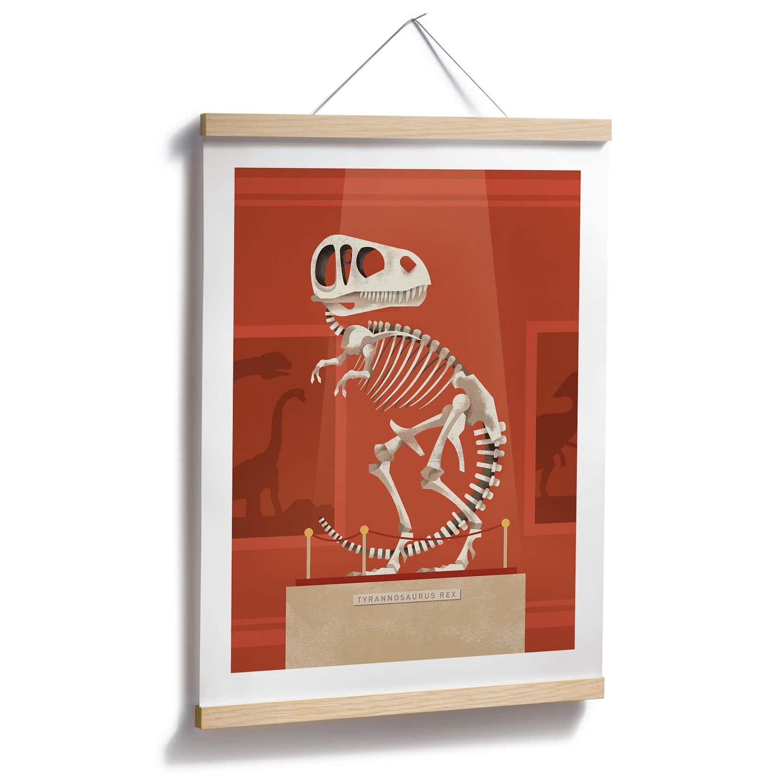 Poster Braun - T-Rex | wall-art.it