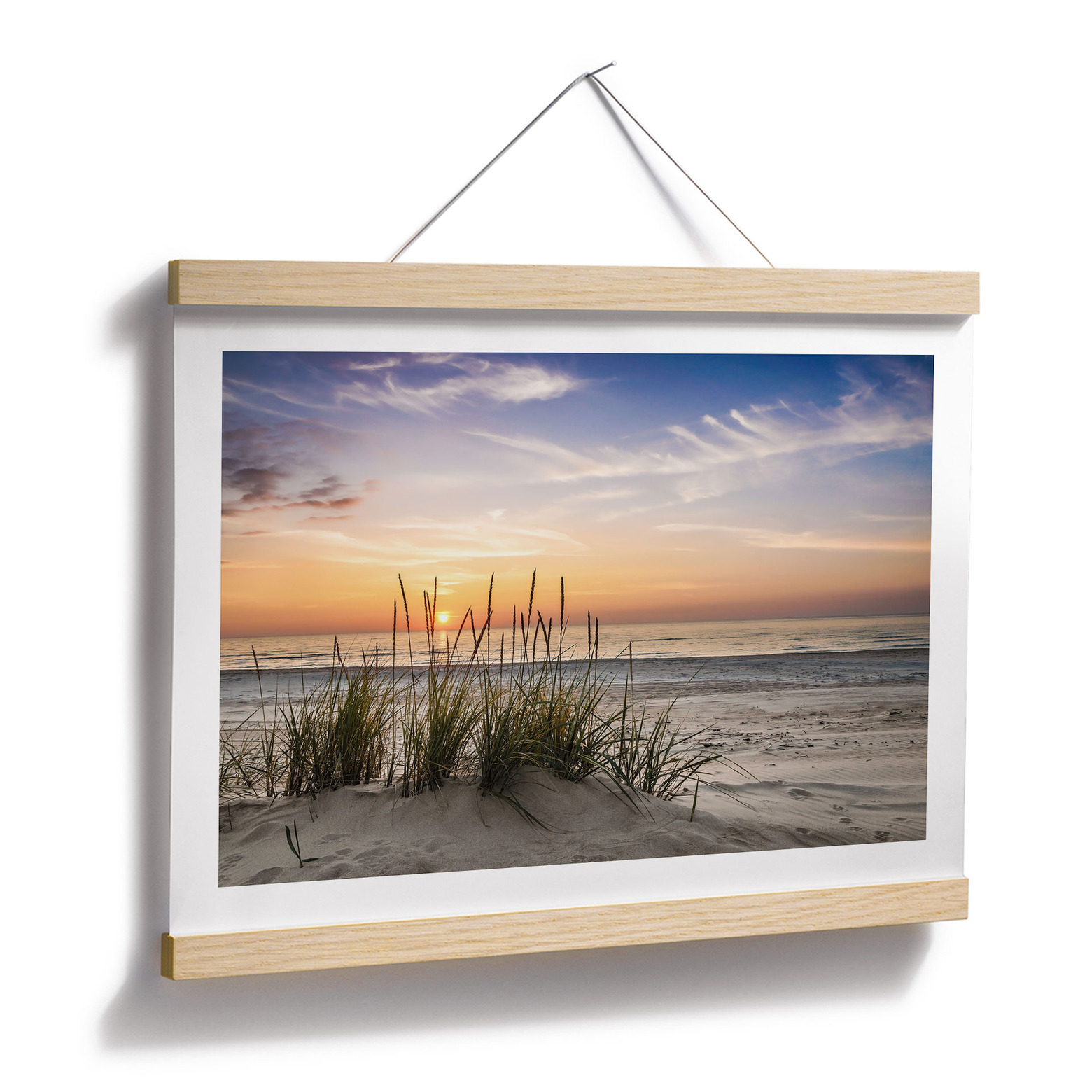 Plakat Klitter ved solnedgang | wall-art.dk