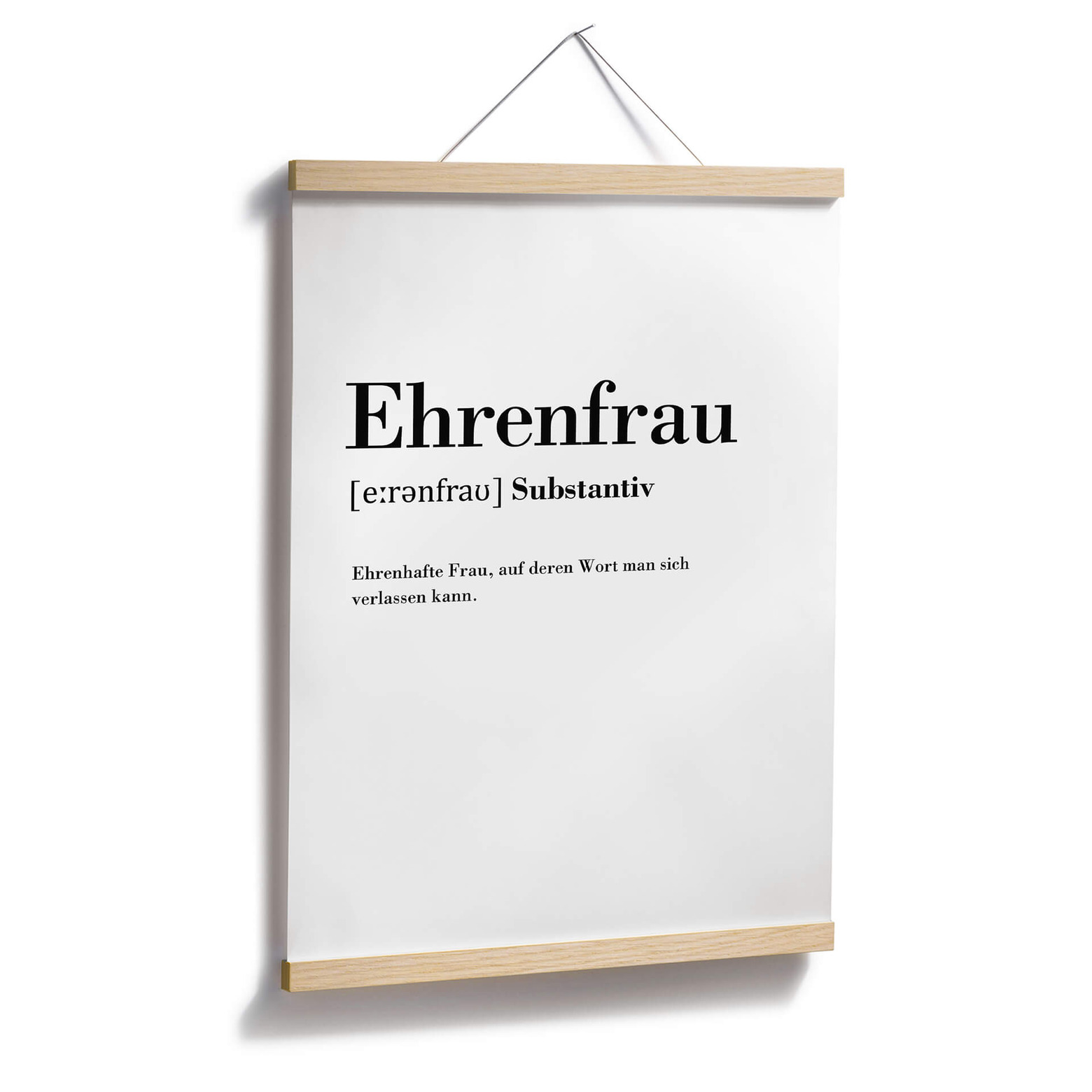 Poster Grammatik - Ehrenfrau | wall-art.de