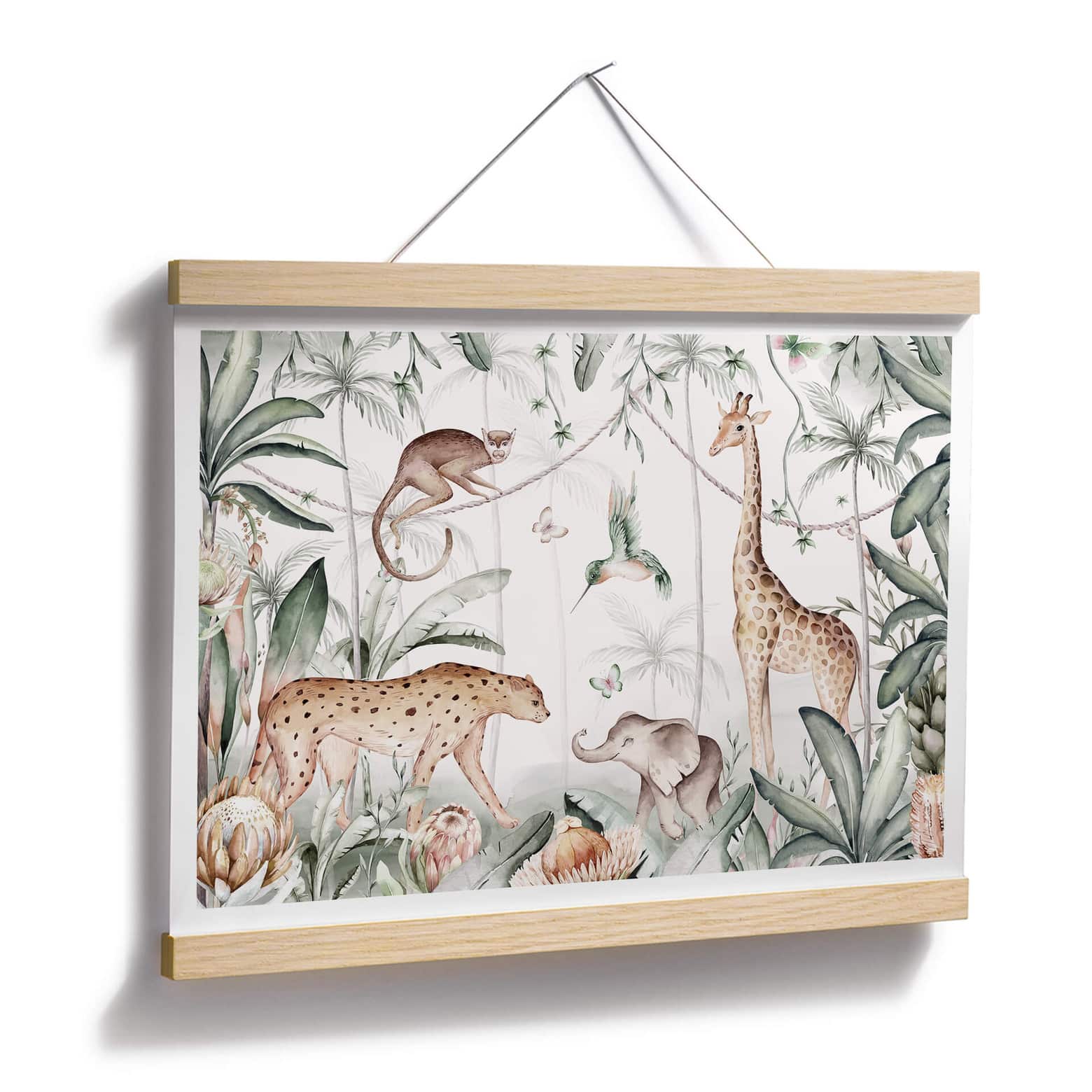 Poster Tiere im Dschungel - Kinderposter - Kvilis | wall-art.de