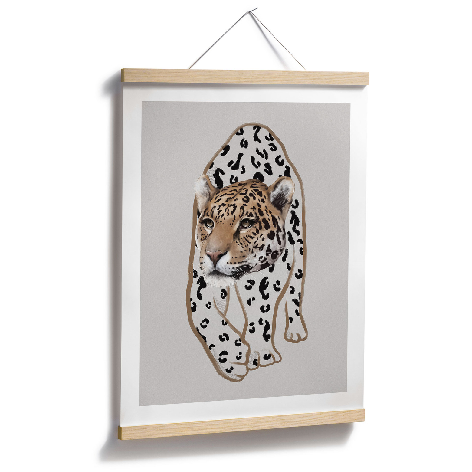 Poster Leopard Illustration - Roberg | wall-art.de