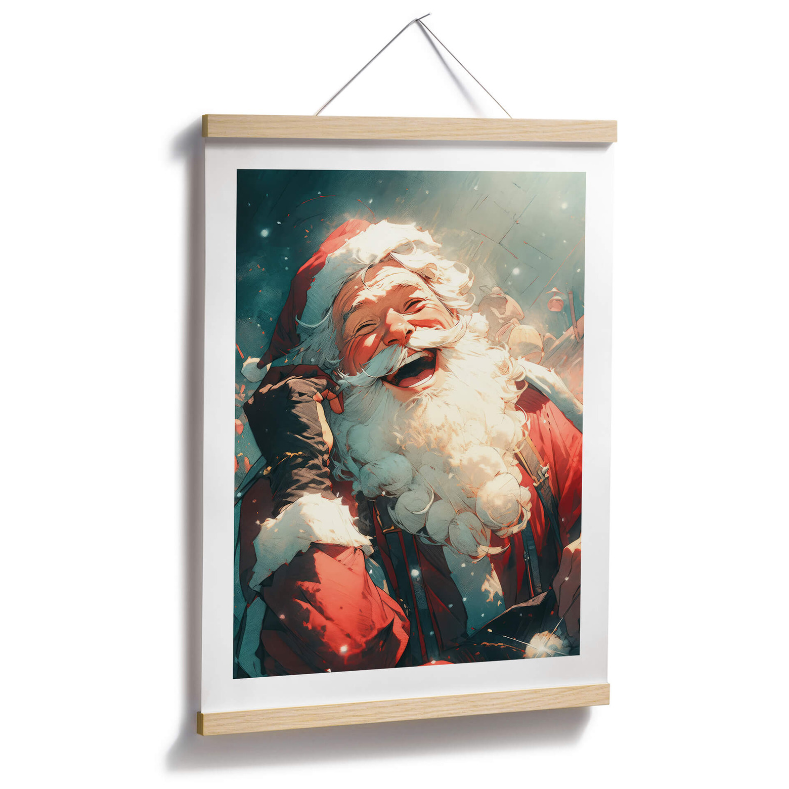 Plakat Den grinende julemand - Treechild | wall-art.dk