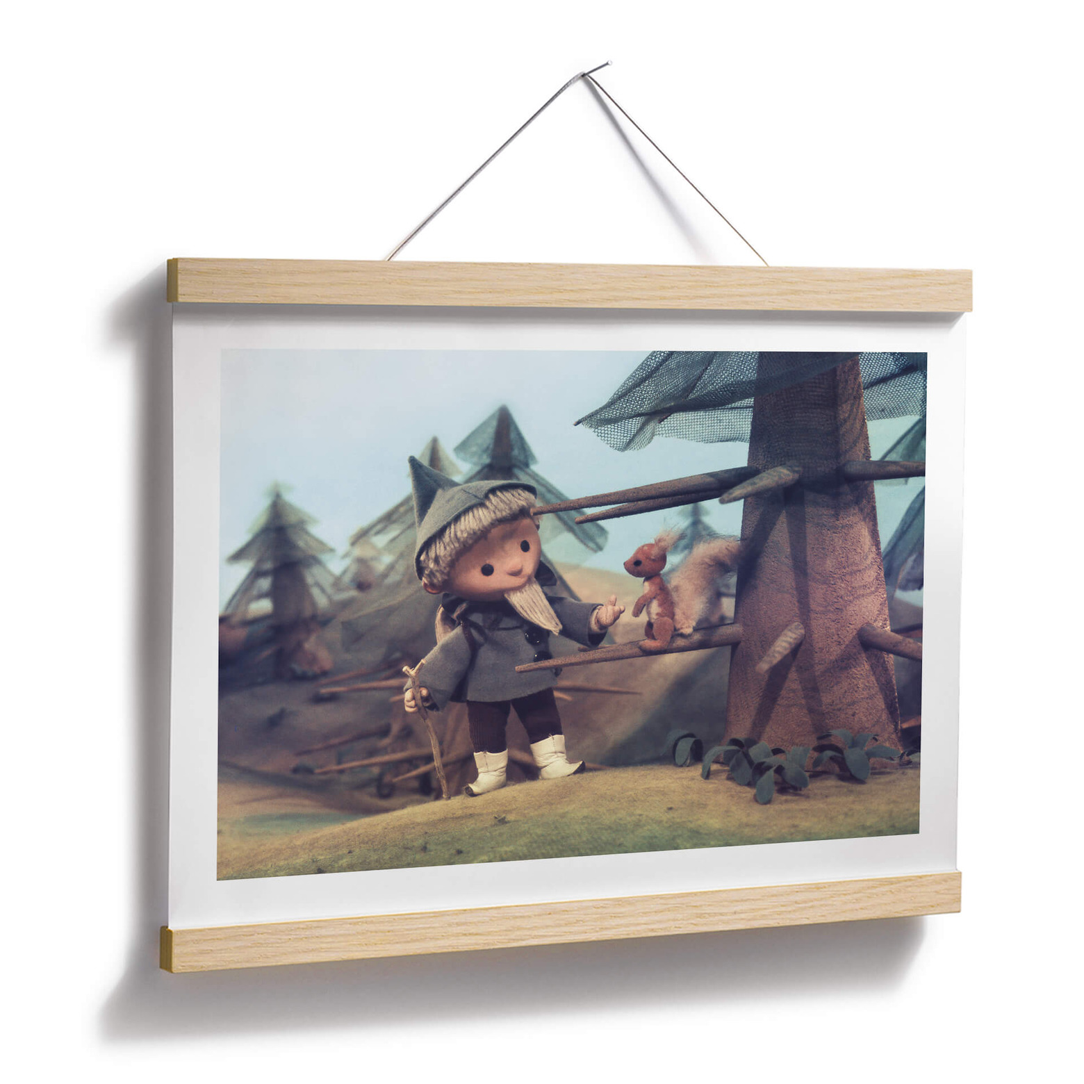 Kinderposter Unser Sandmännchen - Sandmann beim Spazieren im Wald ...