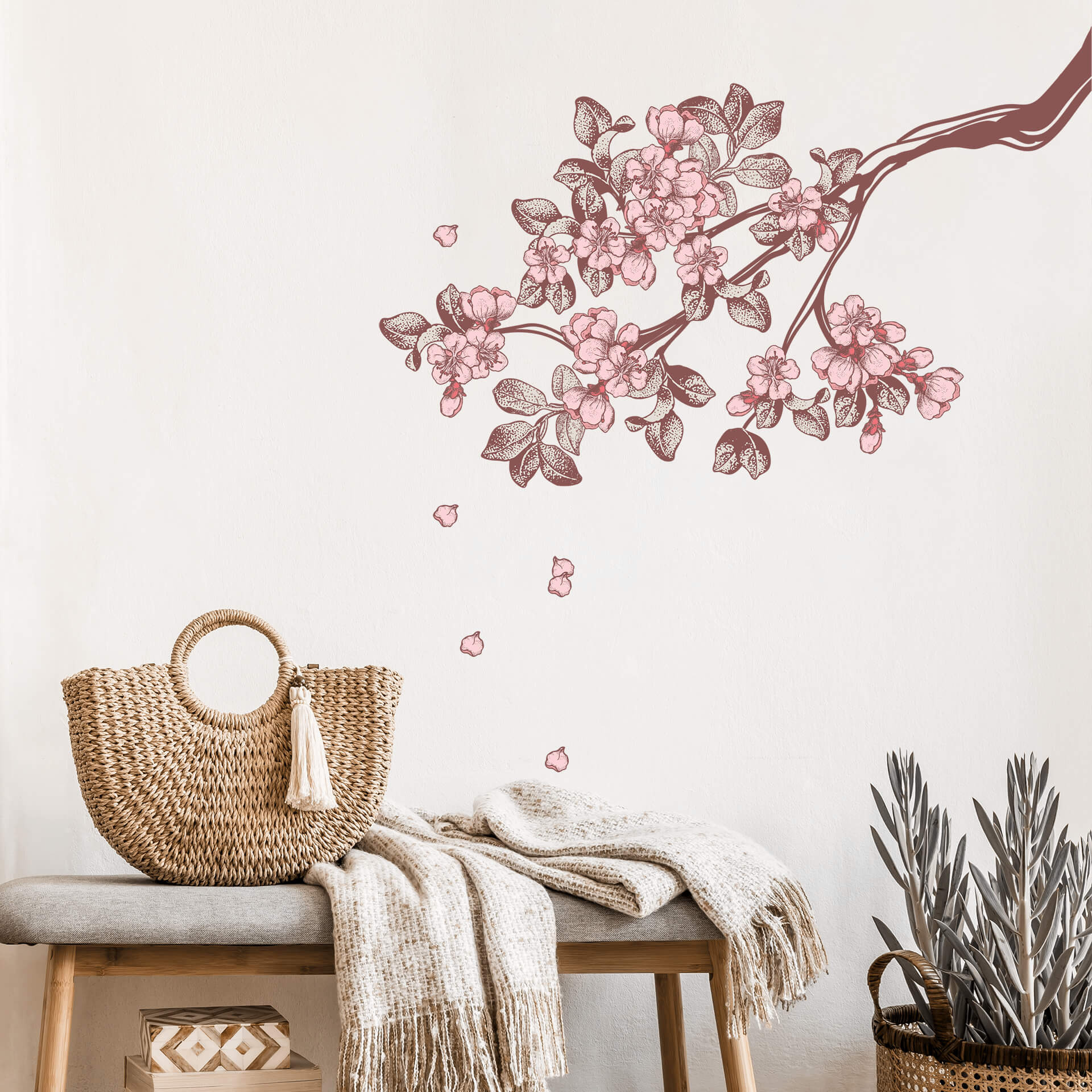 Wandtattoo Vintage Kirschblüten - romantisches Frühlingsfeeling für die ...