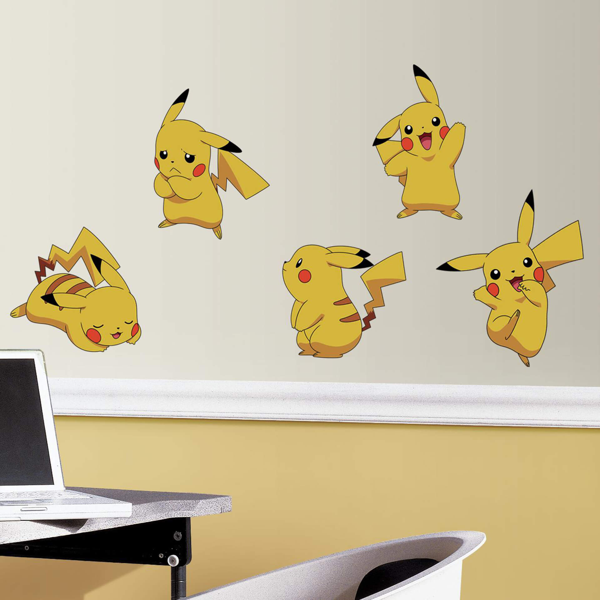 Muursticker Set Pokemon Pikachu | wall-art.nl