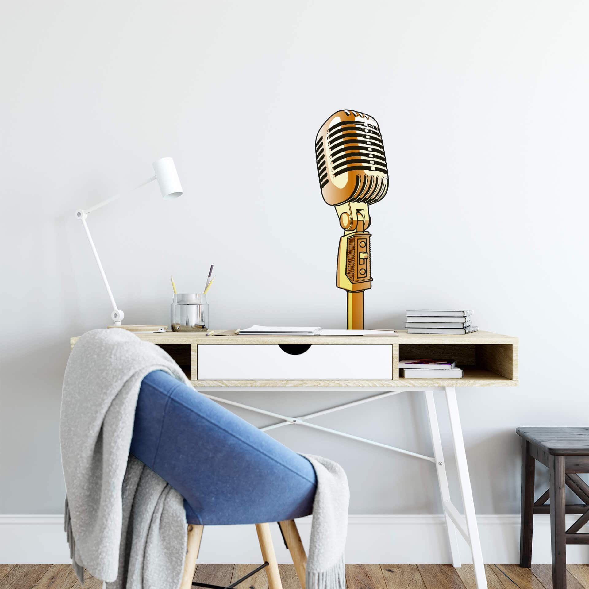 Wandtattoo Retro Microphone - hippes Design für Ihren Retro Look | wall ...