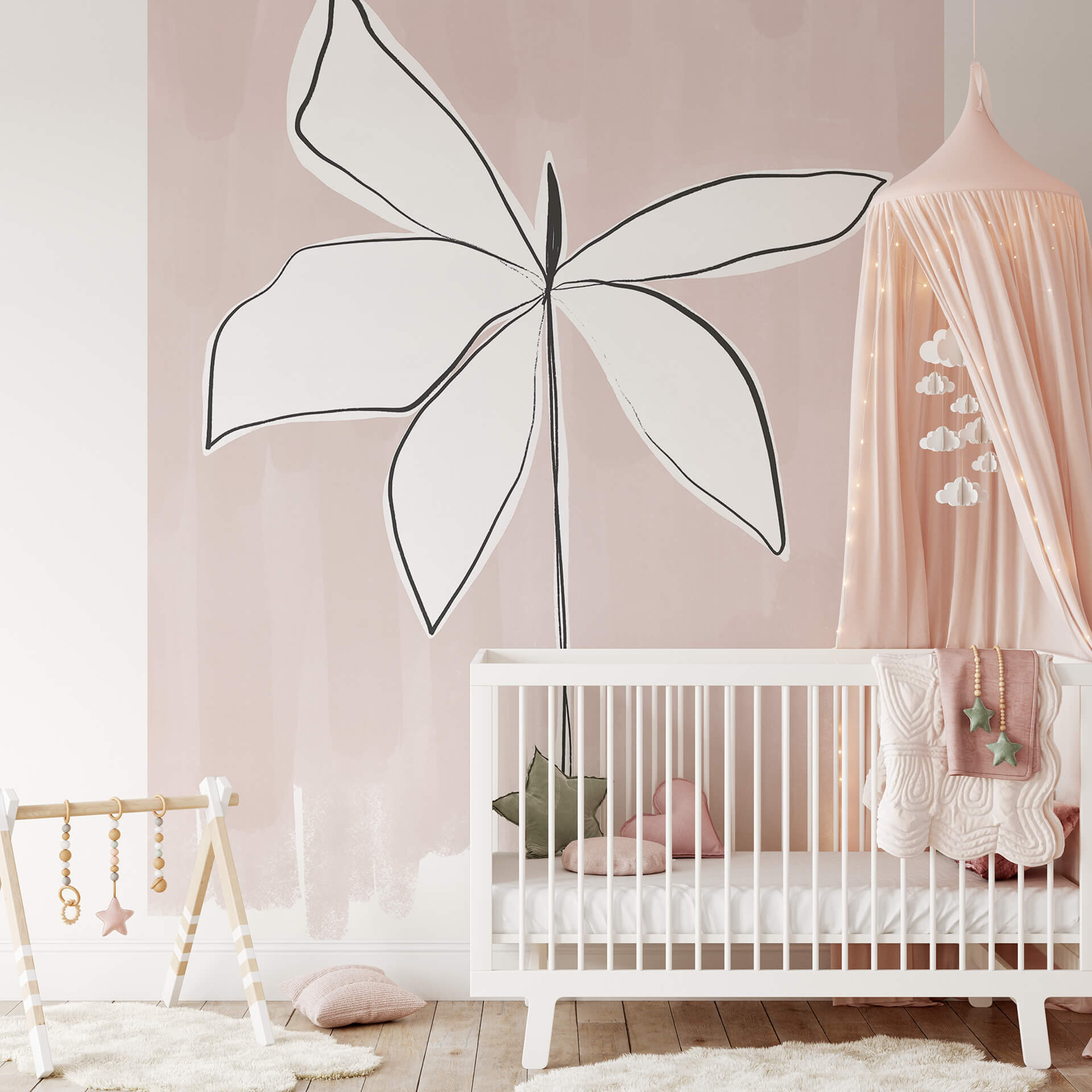 Fototapete uplusmestudio - Line Art - Das verlorene Blütenblatt | wall ...