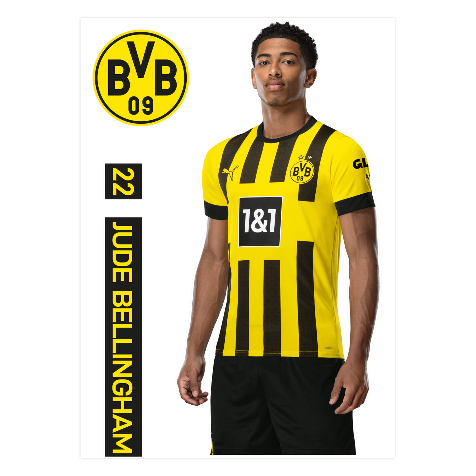 Wandtattoo BVB Jude Bellingham 2022/23 - 50x70 cm | wall-art.de