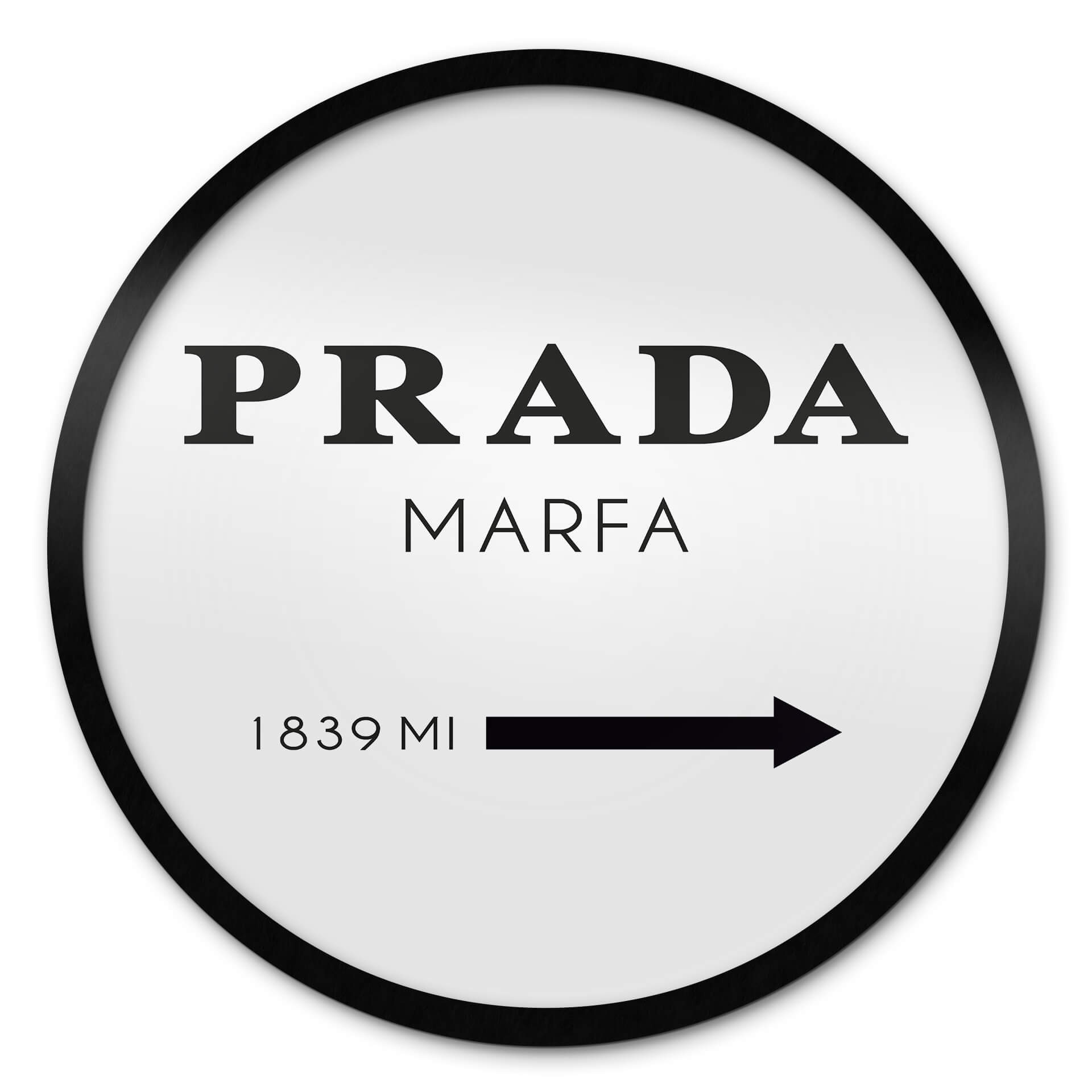 Poster Prada Marfa - Rund | wall-art.de