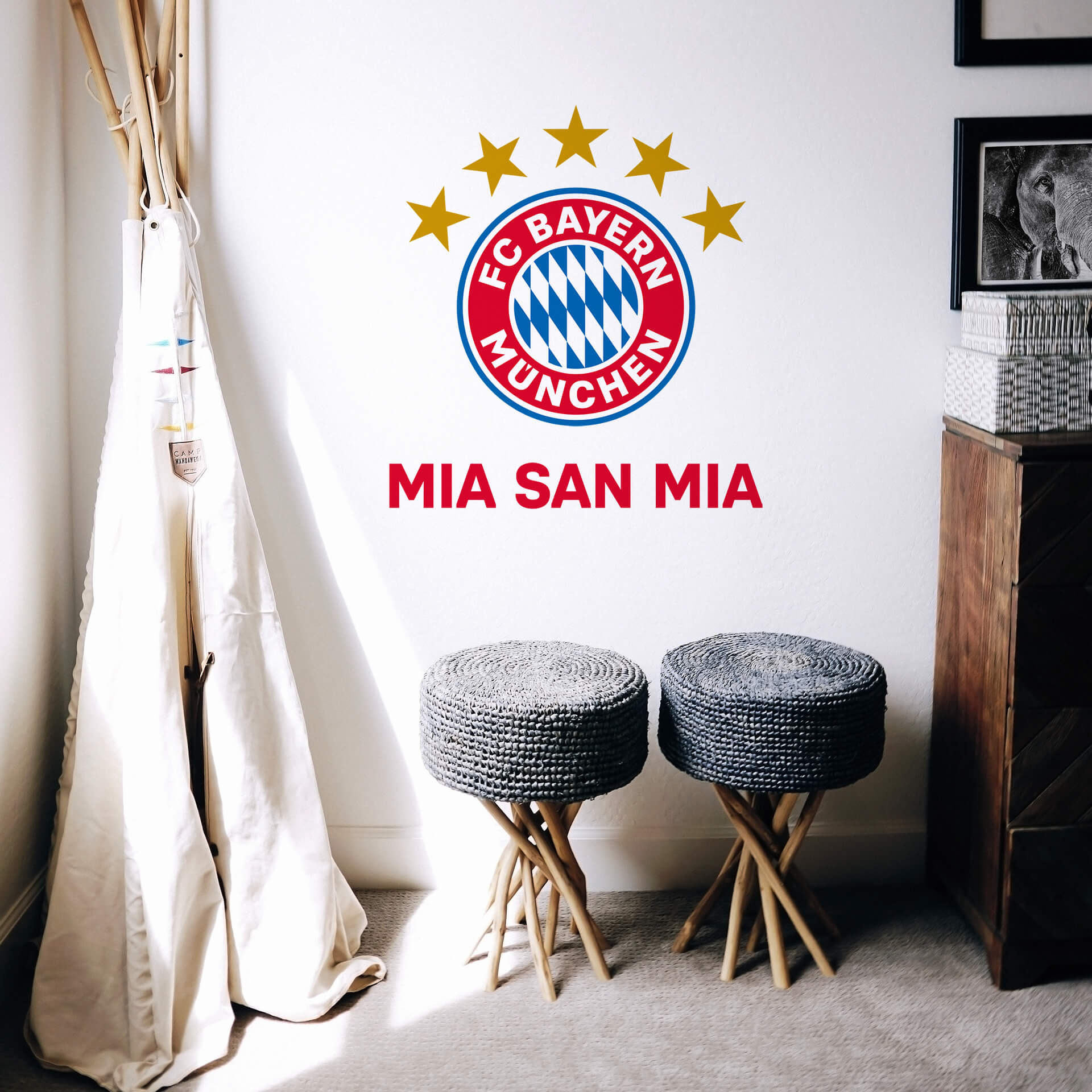Bayern München Logo - Mia San Mia - Wandtattoos vom FCB | wall-art.de