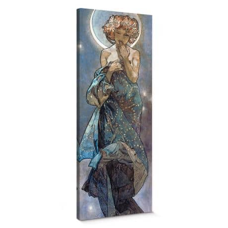 Mucha - The Moon and the Stars: The Moon Canvas print | wall-art.com